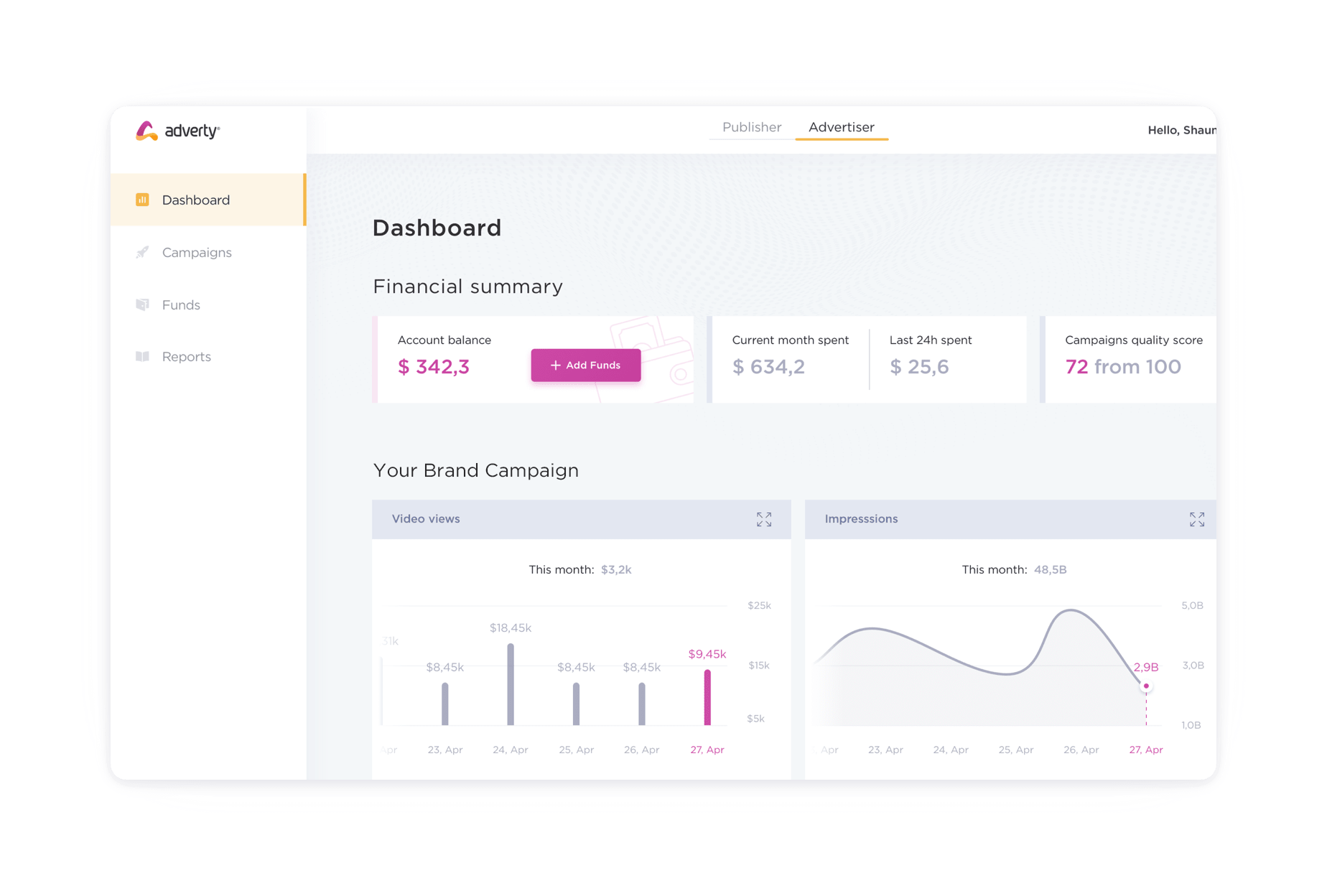 Adverty: The In-Play™ advertising platform